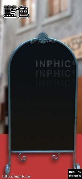 Inphic 美式鄉村復古懷舊鐵藝大黑板古典酒吧咖啡廳旅館門廳寫字板留言板 藍色