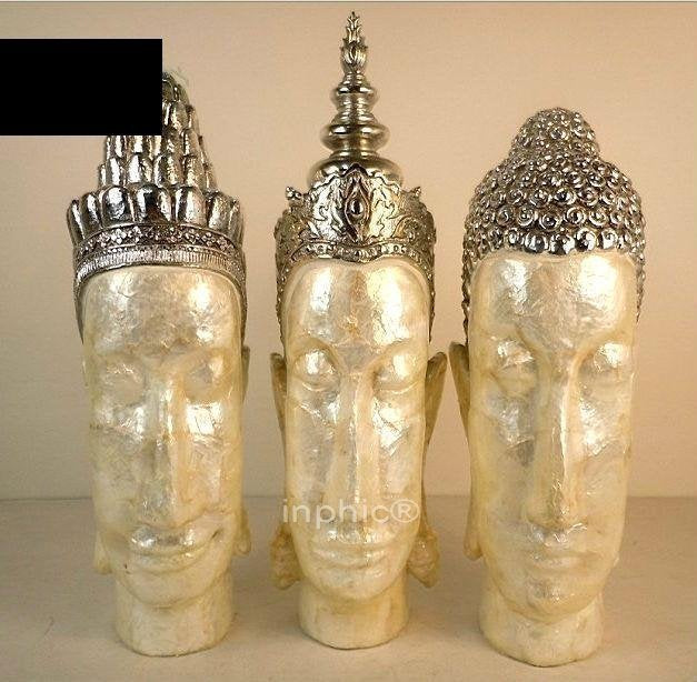 Inphic 宗教 家居裝飾品時尚擺設開光後現代新古典佛頭擺件貝殼工藝奢華禮品