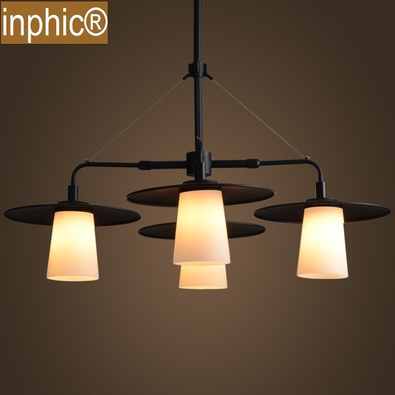 Inphic 美式復古客廳餐廳吧臺創意玻璃波爾多吊燈咖啡廳燈具